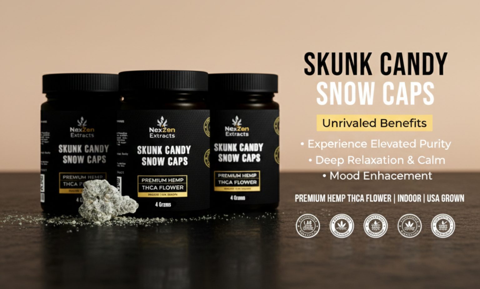 Snow Caps Weed : Effects, Potency & Nexzen THCA Flower Guide